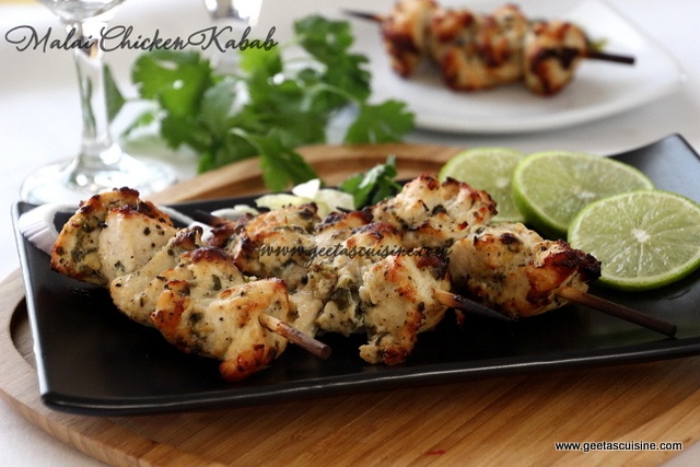 Malai Chicken Kabab_10 | Geeta's Cuisine